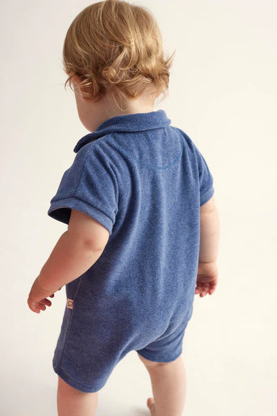 Cozmo Blue-Melange Jake Terry Romper – BellaKidsNY