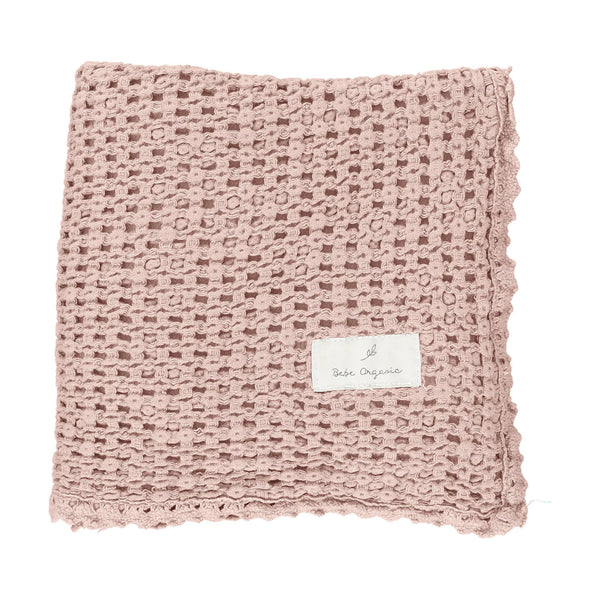 BEBE ORGANIC DUSTY ROSE WAFFLE BLANKET (FINAL SALE) – BellaKidsNY
