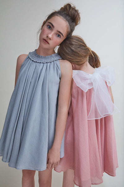 NUECES GIRLS' PINK BAMBULA DALIA DRESS – BellaKidsNY